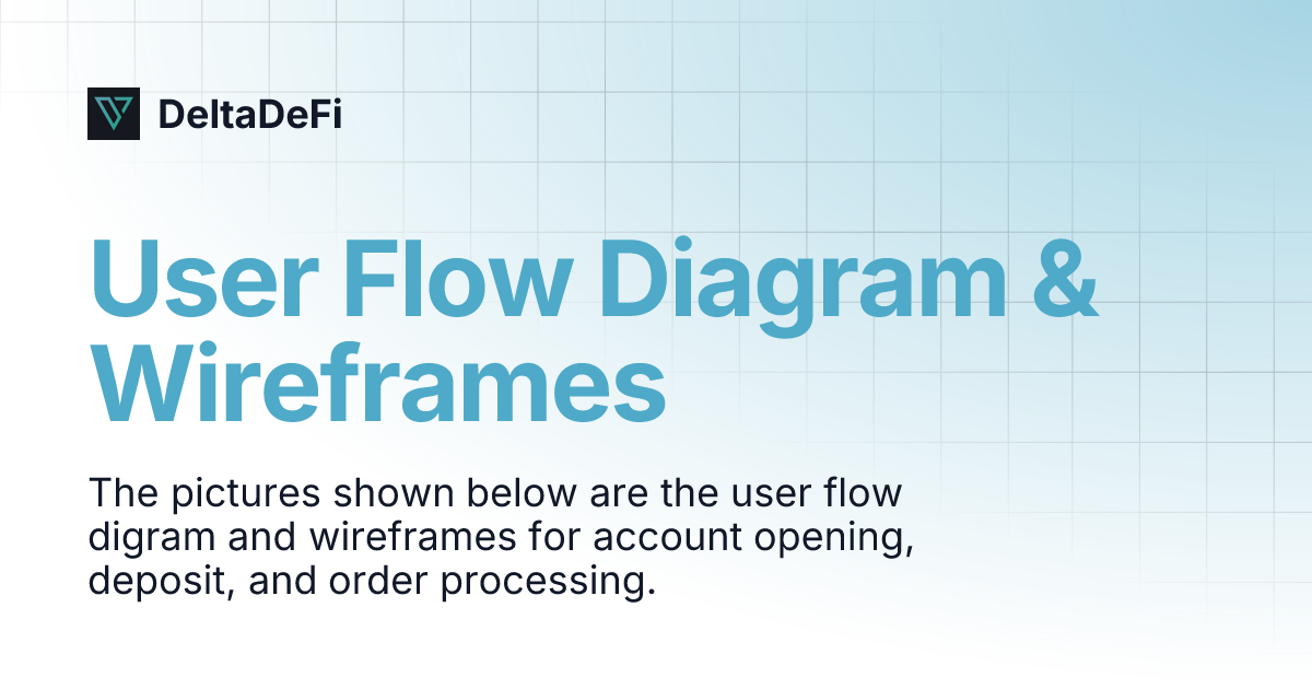 User Flow Diagram & Wireframes | DeltaDeFi